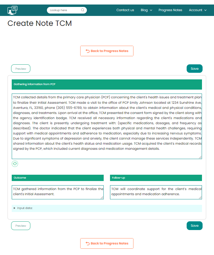 Case Management Progress Notes Generator - ProMindfulNotes